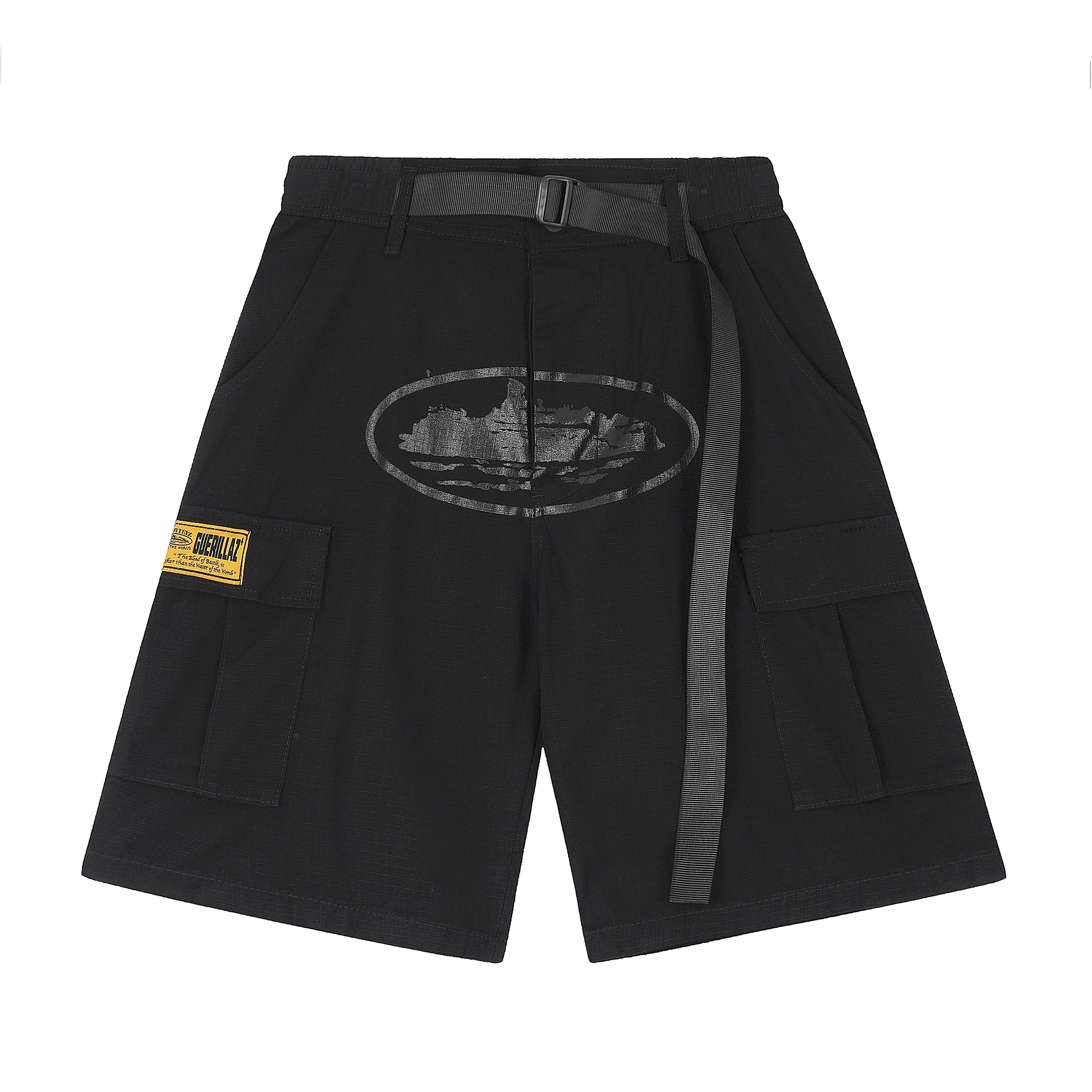 Alcatraz Cargo Full Black Shorts - MALABLACK