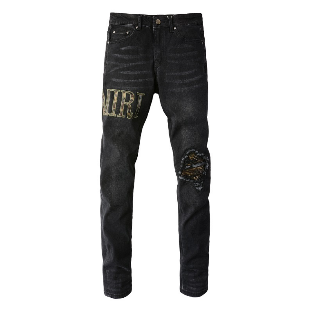 Amiri Applique Denim Jeans - MALABLACK