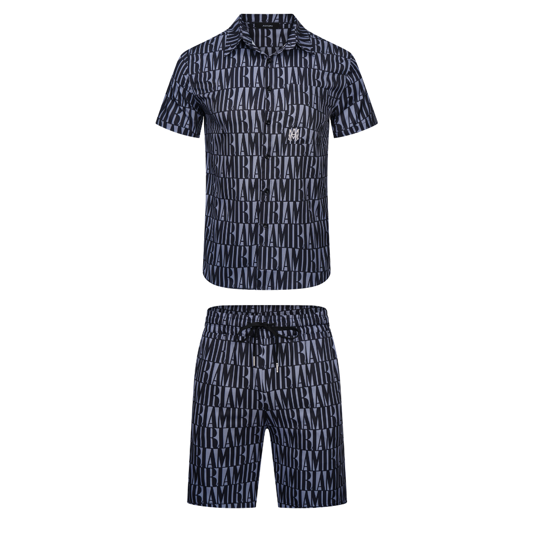 Amiri Jacquard Short Set - MALABLACK