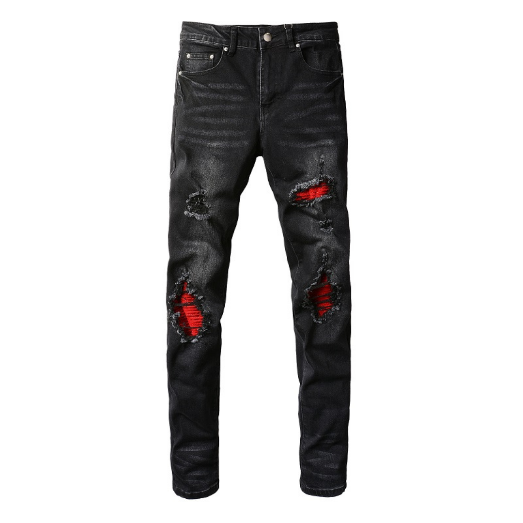 Amiri MX1 Distressed Jeans - MALABLACK