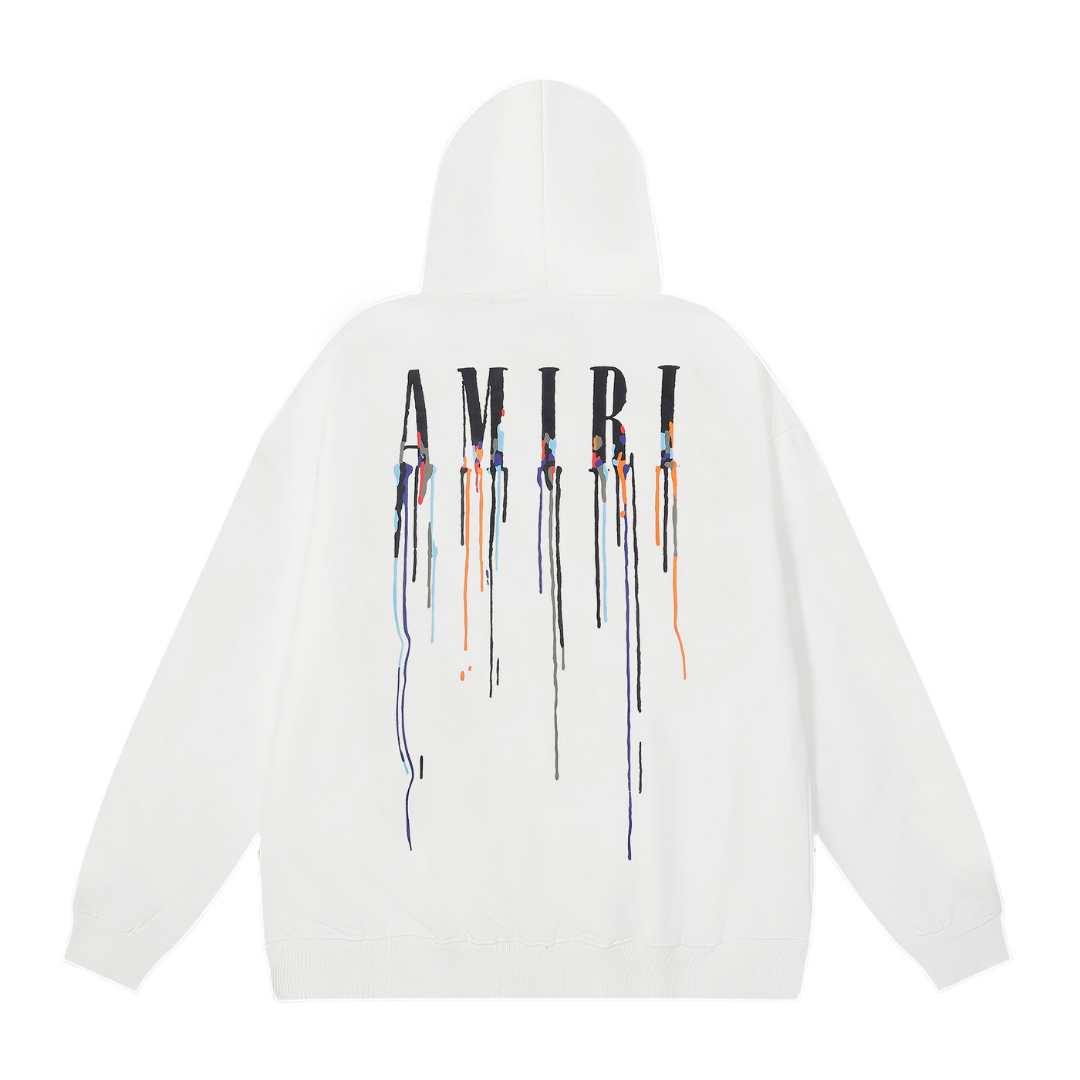 Amiri Paint Drip Hoodie - MALABLACK