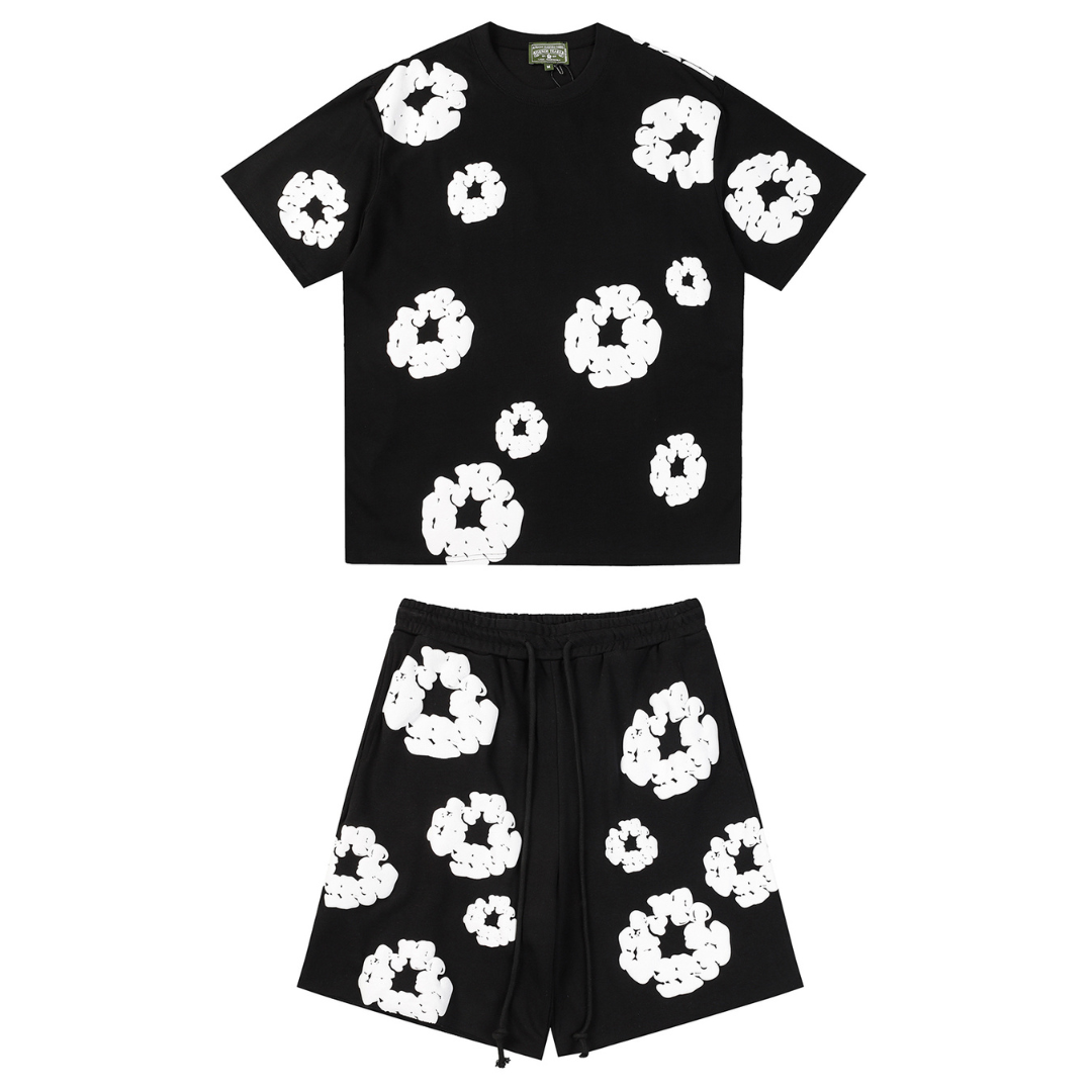 Denim Trs Black Short set - MALABLACK