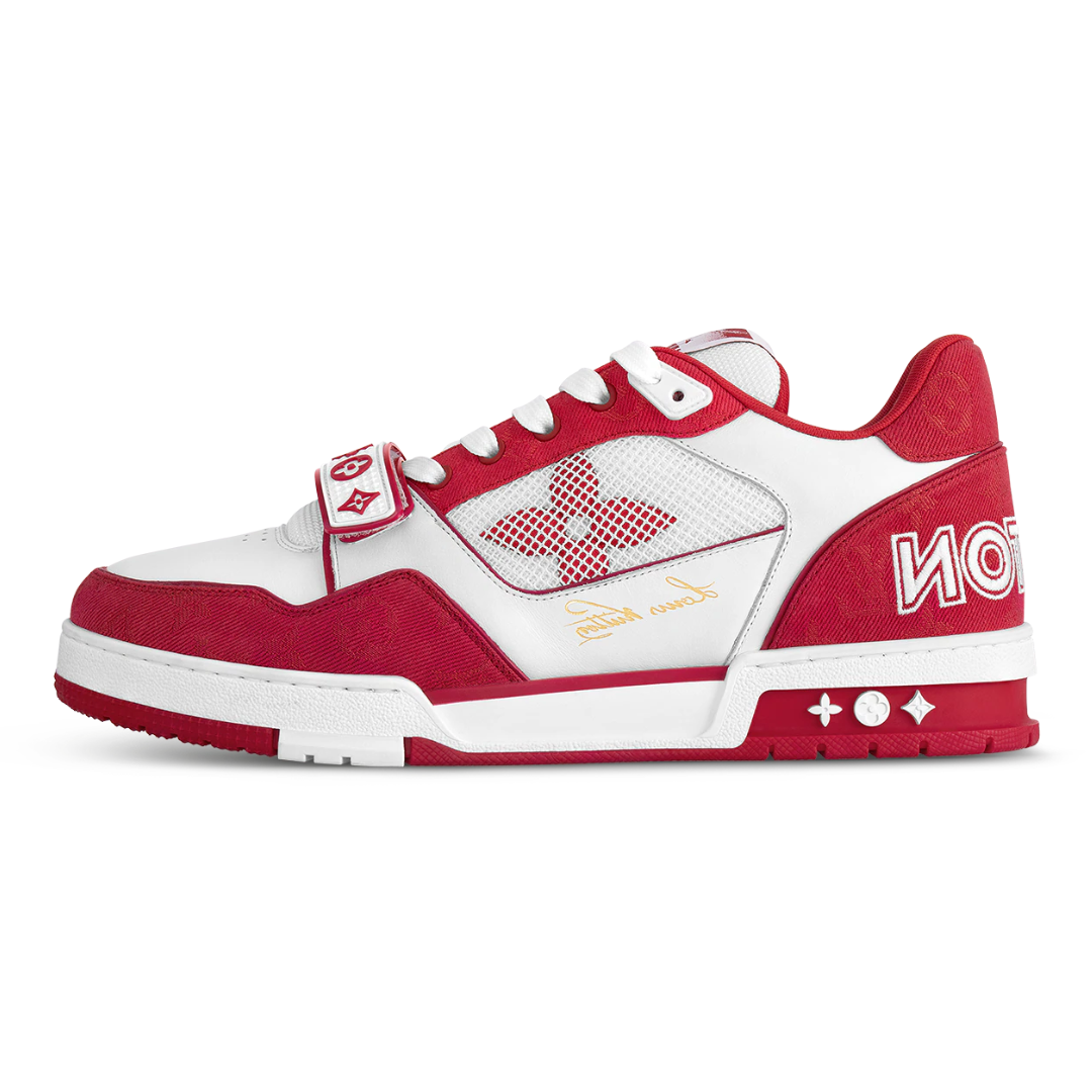 LV Monogram Red Denim Trainer - MALABLACK