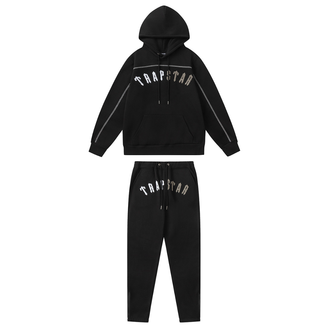 Split Arch Black Tracksuit - MALABLACK
